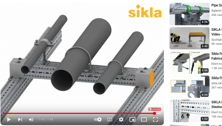 SIKLA Adjustable Pipe Supports - Modular Mechanical Supports